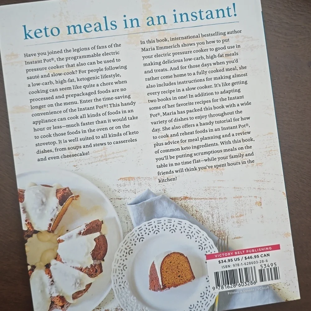 Kitchen | Keto Instant Pot Softcover Cookbook Maria Emmerich Low Carb ...